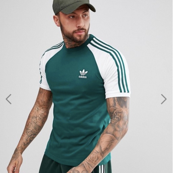 adidas | Shirts | Nwt Adidas Originals Raglan Tee Shirt Three Stripe ...